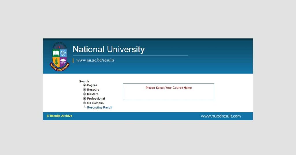 NU Result BD - National University Result 2024